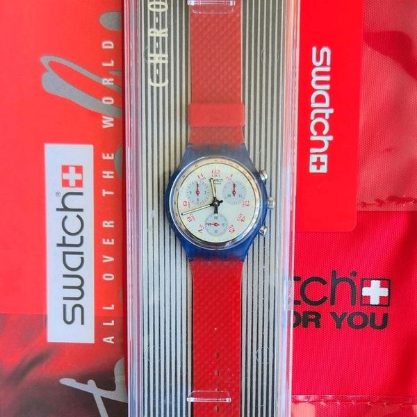 Swatch JFK SCN103 1992 Chrono watch New old stock with case paperwork ...