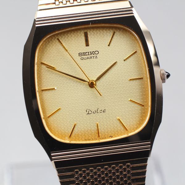 [Exc+5] SEIKO Dolce 7731-5090 30mm Gold Dial Quartz Men's Watch From JAPAN | WatchCharts Marketplace