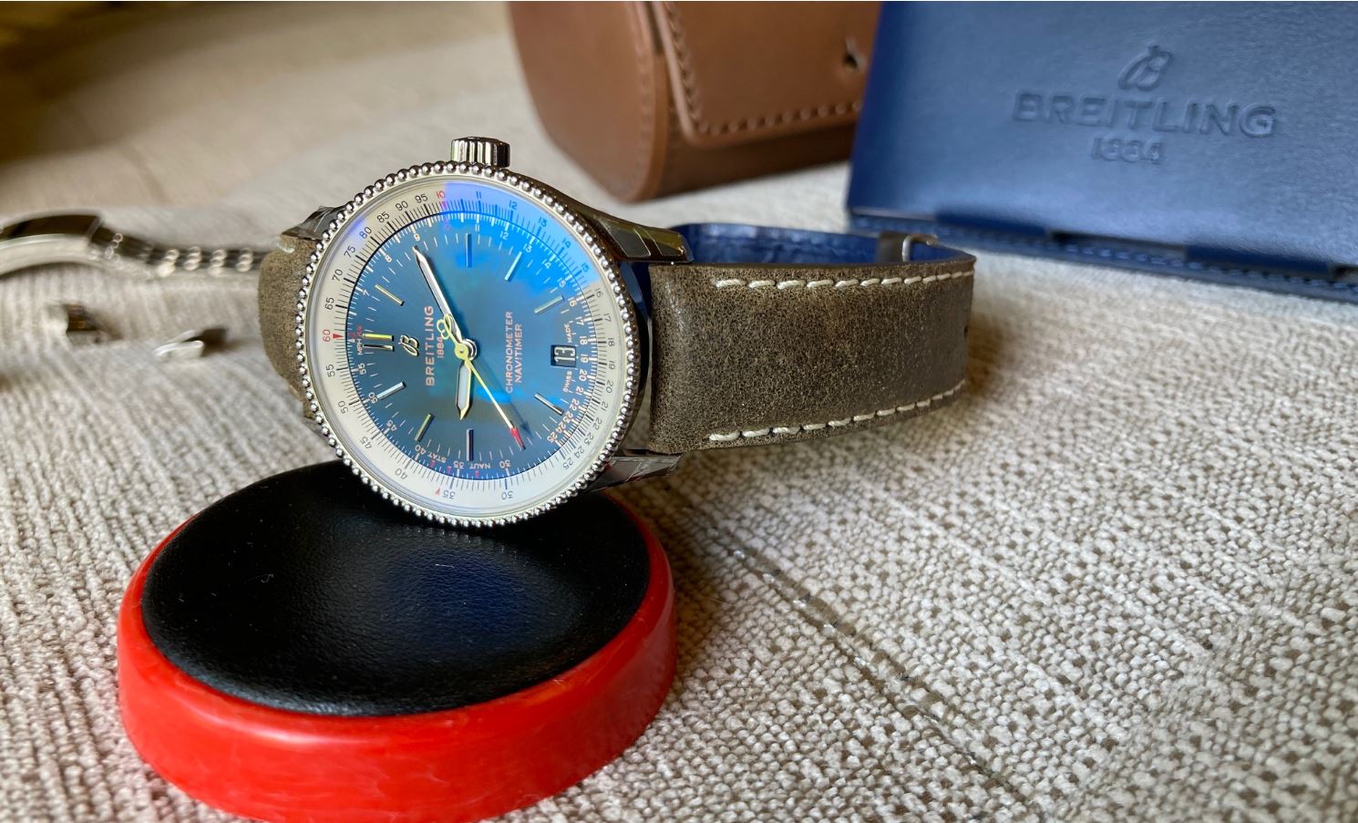 Breitling Navitimer 1 38mm Slide Rule ABSOLUTE MINT. Breitling Warranty ...