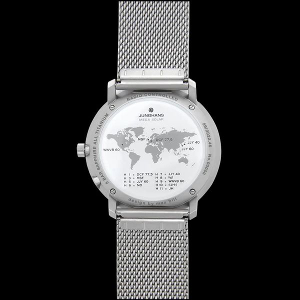 Orologio Junghans Max Bill Mega Solar 38 mm 059/2022.46 Quadrante Solare | WatchCharts Marketplace