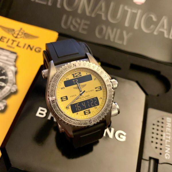 Breitling Emergency E76321 RARE YELLOW FACE - Freshly Serviced ...