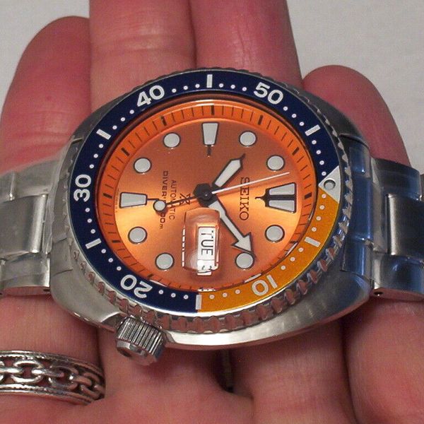 SEIKO PROSPEX LIMITED EDITION ORANGE TURTLE NEMO SRPC95K1 AUTOMATIC ...