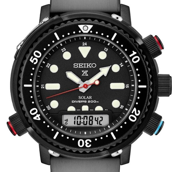 Seiko Prospex Solar Hybrid "Arnie" Black PVD Divers 200M Men's Watch ...