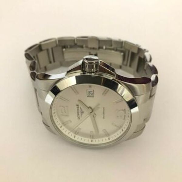 Longines Conquest White Dial Stainless Steel Men’s Quartz Watch ...