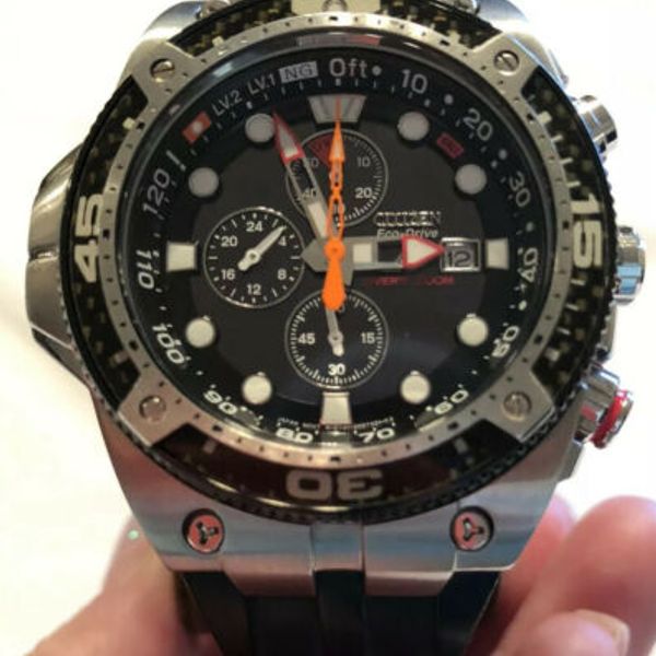CITIZEN PROMASTER CARBON ECO-DRIVE DIVERS WATCH B741-S065551 HST WATCH ...