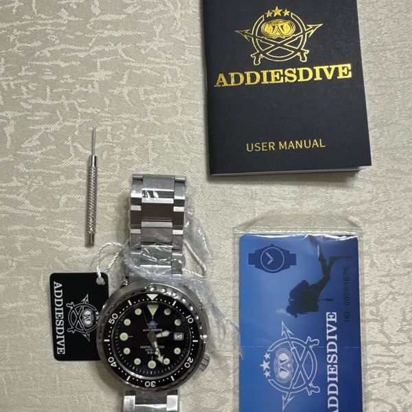 New ADDIESDIVE Tuna Diver Sapphire Watch NH35 Seiko Automatic/without ...