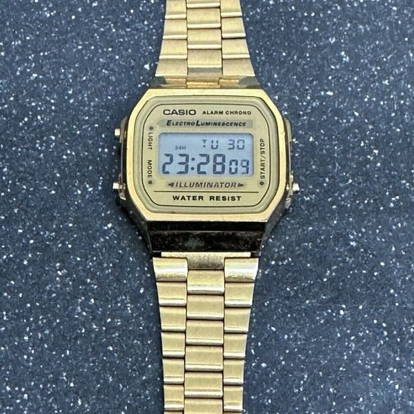 Casio 3298 A168 Digital watch Gold Colour Time Piece | WatchCharts ...