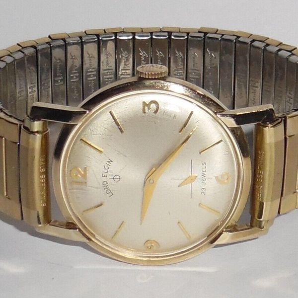 VINTAGE LORD ELGIN 23 JEWEL GOLD FILLED WRISTWATCH. WORKING CONDITION ...