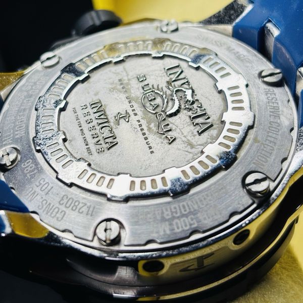 Invicta Reserve SubAqua Swiss Made Chronograph Blue Dial Watch-REF.0906 ...