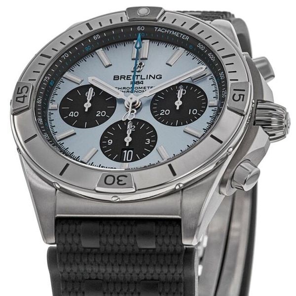 New Breitling Chronomat B01 42 Ice Blue Dial Men's Watch PB0134101C1S2 ...