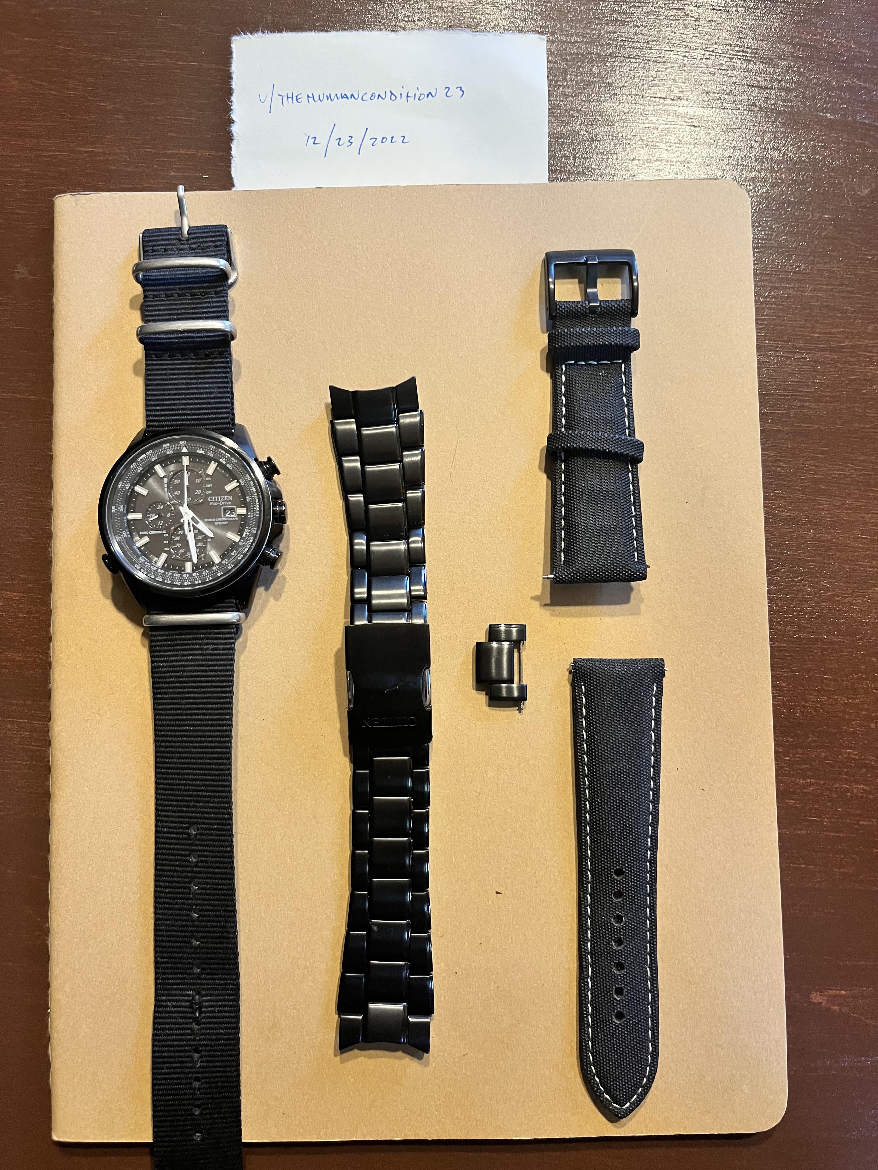 [WTS] Citizen eco-drive radio controlled H800 AT8025-51E. Includes nato ...
