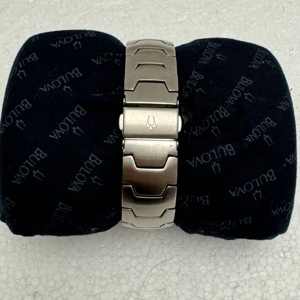 Bulova Marine Star Chronograph Wrist Watch 96B99 Silver Black Face *NON ...