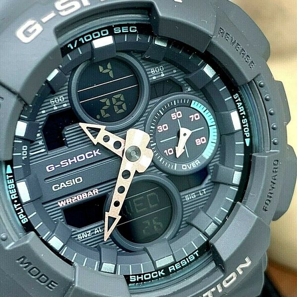 Casio G-Shock Women's Watch GMAS140-4A Quartz Digital Black Resin Sport ...