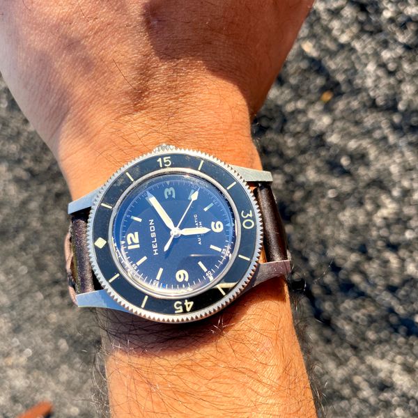 FS: Helson Skindiver with W&W Black Cordovan Strap | WatchCharts