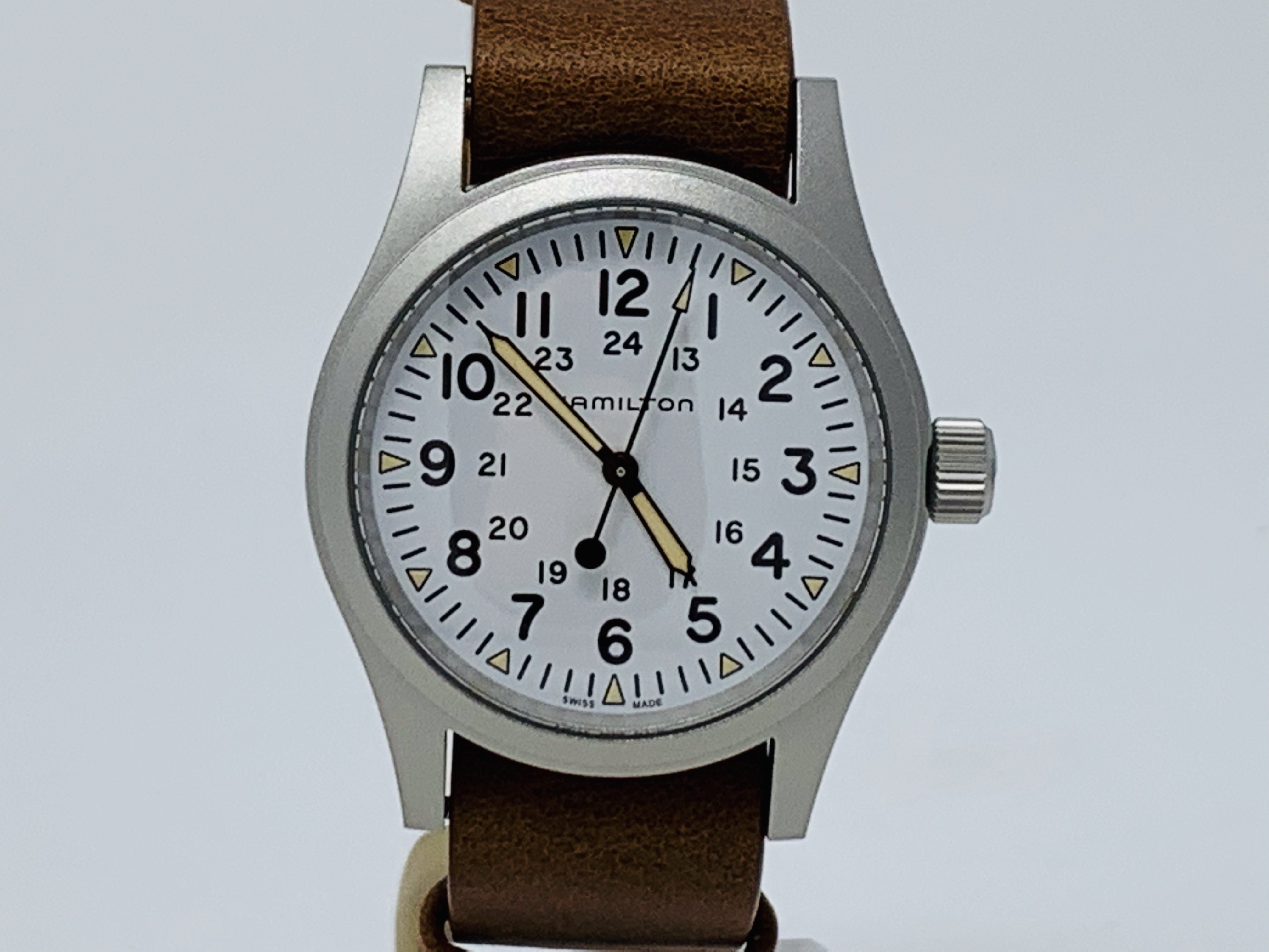 FS: Hamilton Khaki Field Mechanical White Dial Watch H69439511 ...