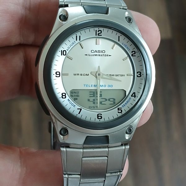 Casio Illuminator 2747 AW-81 Telememo 30 Quartz Analog Digital Men's ...