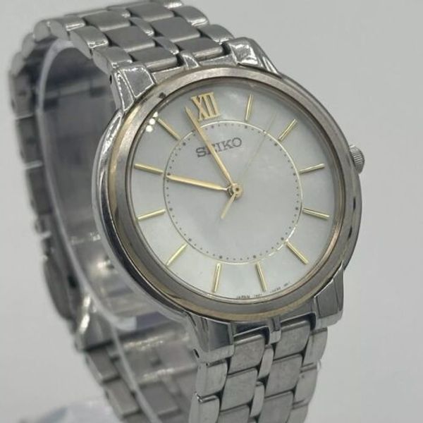 SEIKO 7N01 Quartz Water Resistant Stainless Steel Round Wristwatches ...