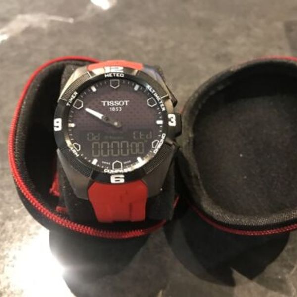 Tissot T Touch Solar Expert New Red Strap And Titanium Clasp Warranty ...