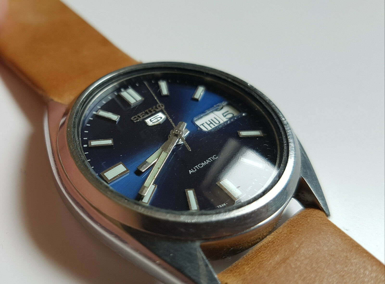 Vintage Seiko 7S26-3040 Automatic gents watch, sunburst blue dial ...