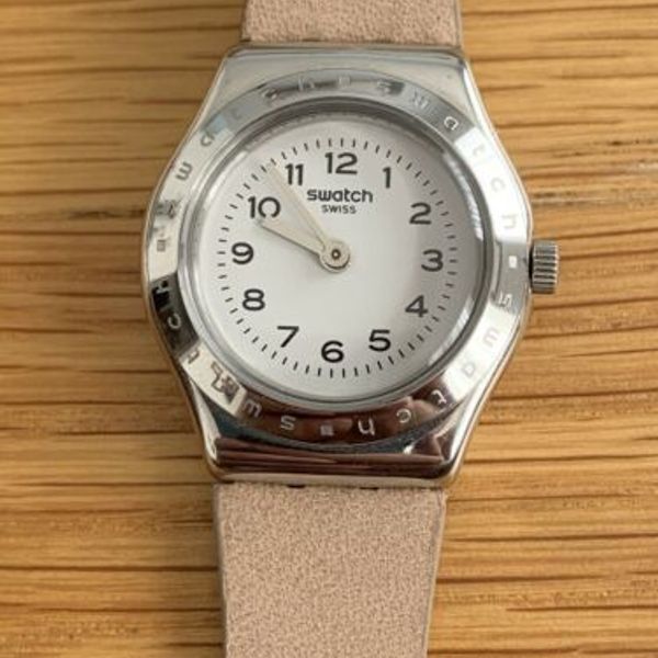 Swatch Irony SR626SW stainless steel watch, water-resistant Leather ...