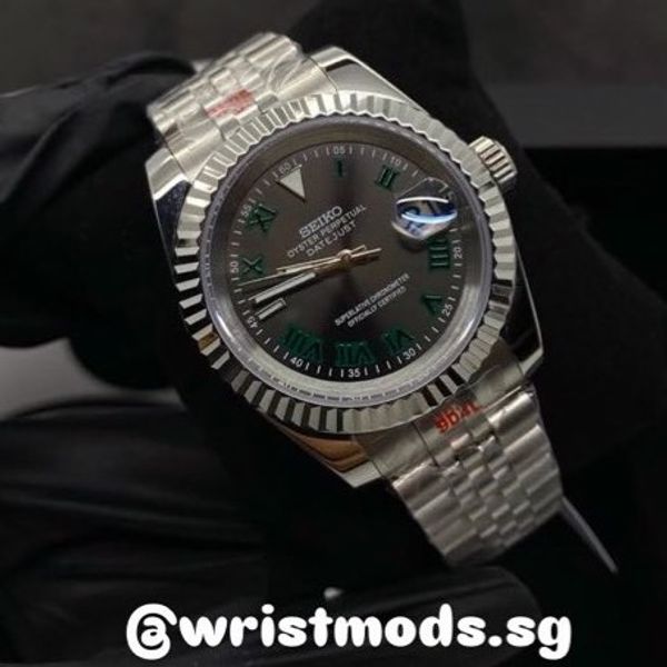 [MOD] SEIKO MOD SILVER DATEJUST WIMBLEDON 39MM | WatchCharts Marketplace