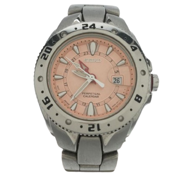 Seiko Perpetual Calendar GMT 8F56-002A Ladies Watch Quartz 10BAR F/S ...
