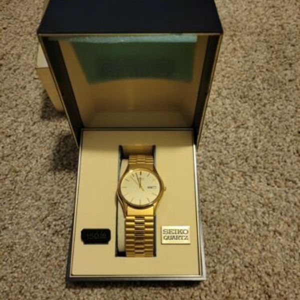 Seiko Quartz Gold Watch Vintage 1989 Edition S114V | WatchCharts Marketplace
