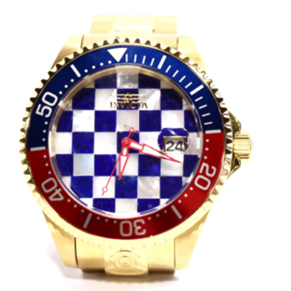 Invicta 29119 Pro Diver Automatic W/ Lapis & Mother Of Pearl Chess ...