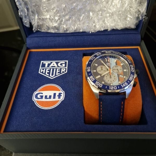Tag Heuer Men's Formula 1 Gulf Watch CAZ101N.FC8243 Quartz Immaculate ...
