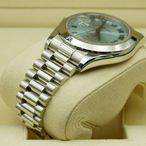 FS: Rolex Day Date Platinum 41mm 218206 Presidential Ice Blue Dial ...