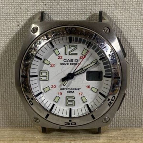 Casio Wave Ceptor 4303 WVQ-200HA Menâ s Watch White Dial 42mm New ...