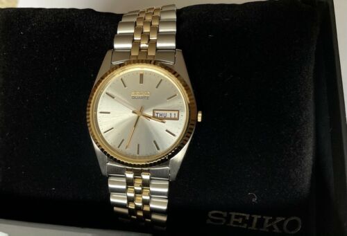 SEIKO Quartz Men's Two Tone(gold And Silver) Stainless Steel Watch SGF204 NEW | WatchCharts