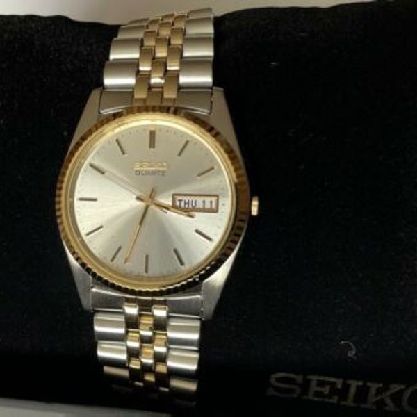 SEIKO Quartz Men's Two Tone(gold And Silver) Stainless Steel Watch SGF204 NEW | WatchCharts