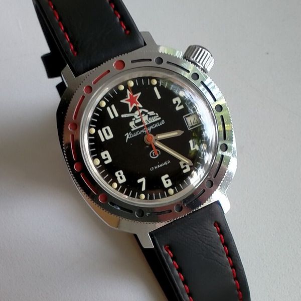 Komandirskie Vostok 2414A Armored Forces Vintage Soviet Military Watch ...