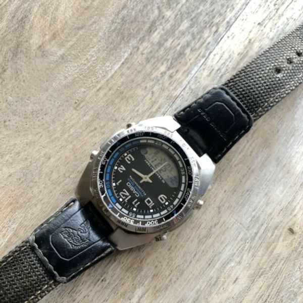 Men's CASIO "Fishing Gear" Water Resistant Hybrid Watch 3768 AMW-700 ...