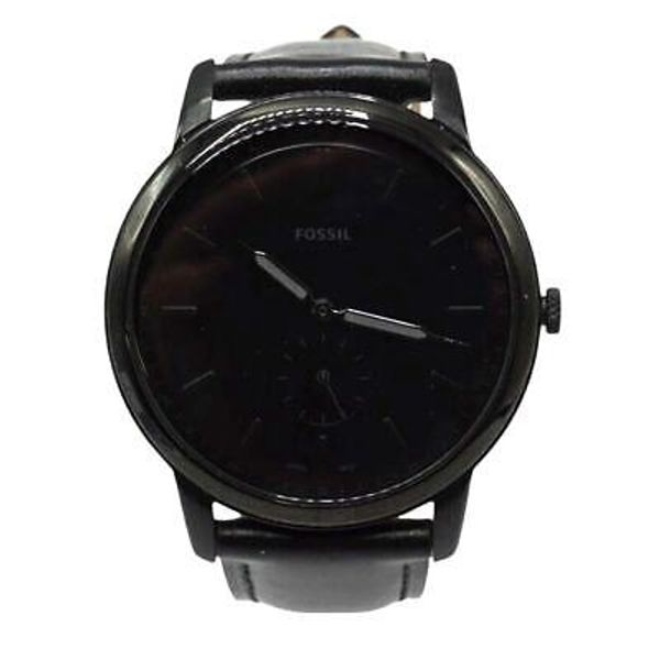 Fossil The Minimalist Slim Sleek Black Leather Mens Watch Japan ...
