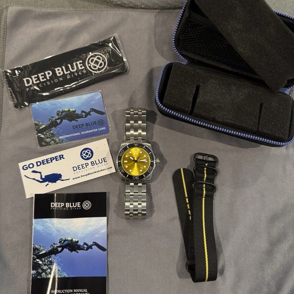 Deep Blue Sea Ram 500 Precision Diver Automatic Watch 45mm Lume Bezel ð ...