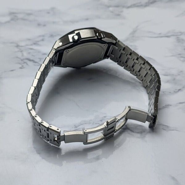 Casio G-Shock Ga-2100-1AER Silver Rainbow Style Custom Casioak Steel ...