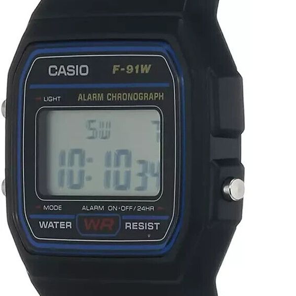 CASIO F91W-1 Unisex Black Digital Watch with Black Band | WatchCharts ...