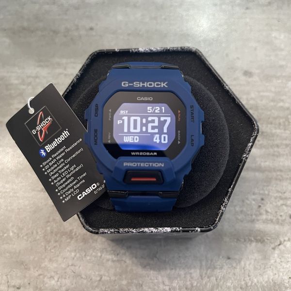Casio G Shock Gbd 200 2er Digital Watch Blue Quartz Watchcharts Marketplace