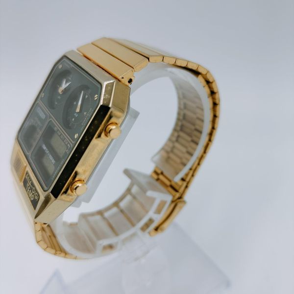 Citizen Ana Digi Temp Vintage Watch Model 8988-Q01971 Gold Stainless ...