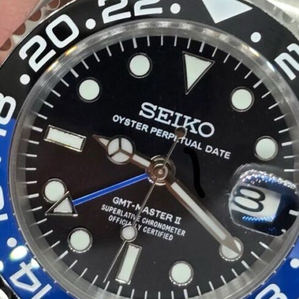 Custom Made to order 43mm seiko batman gmt mod for a selected buyer ...