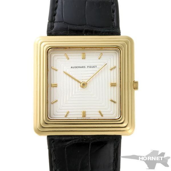 AUDEMARS PIGUET Square Watch Manual winding Cal.2080 Silver dial 750YG ...
