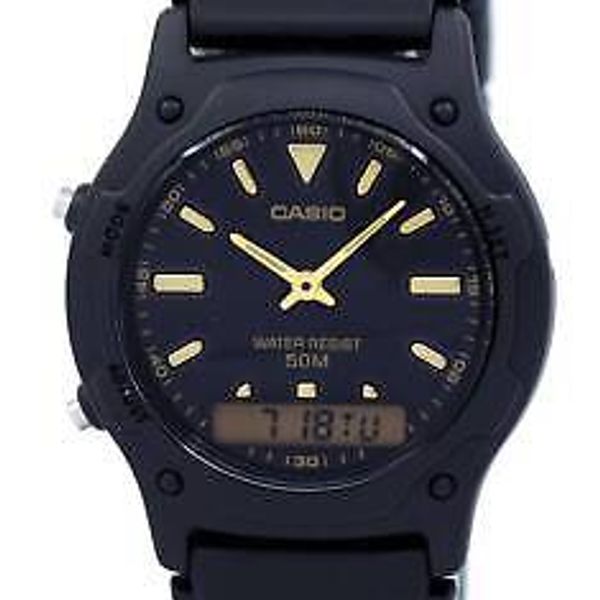 Casio Analog-Digital Alarm Stopwatch Dual Time Quartz AW-49HE-1AVDF ...