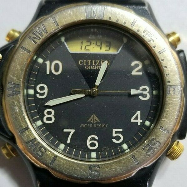 Citizen C040 watch Promaster Altichron altimeter working elevation dual ...