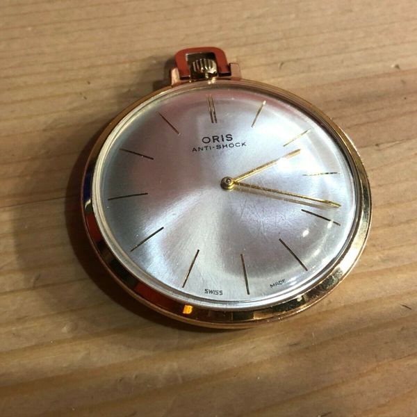 ORIS WATCH CO ANTI SHOCK VINTAGE 1960'S SWISS MECHANICAL POCKET WATCH ...