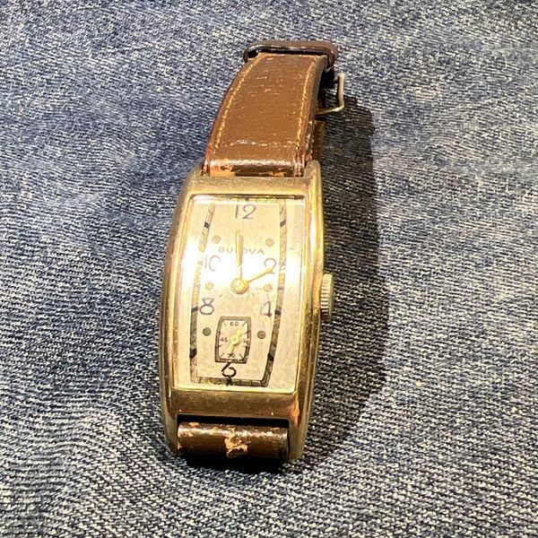 Vintage BULOVA 17 JEWEL CURVEX 7AP 10K G.F. WRIST WATCH ! Works And ...