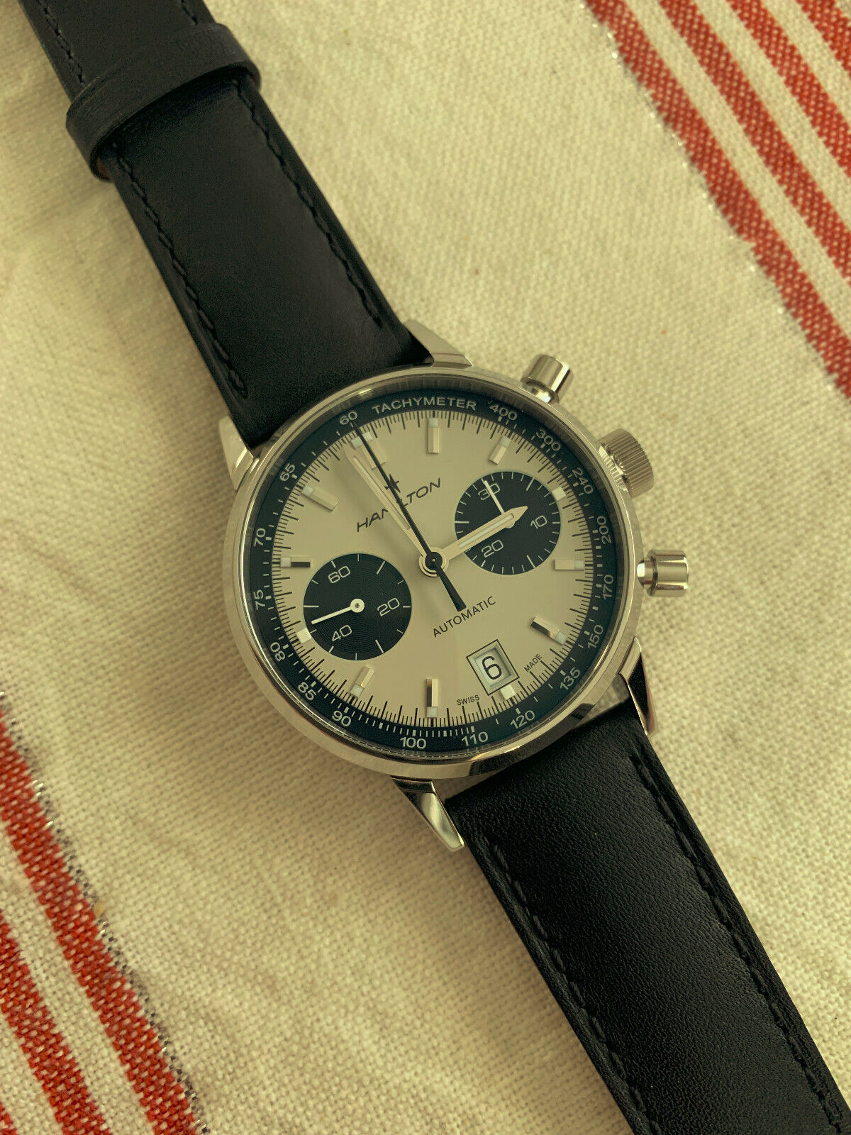 Hamilton Intra-Matic Automatic Chronograph Watch Panda Dial H38416711 ...