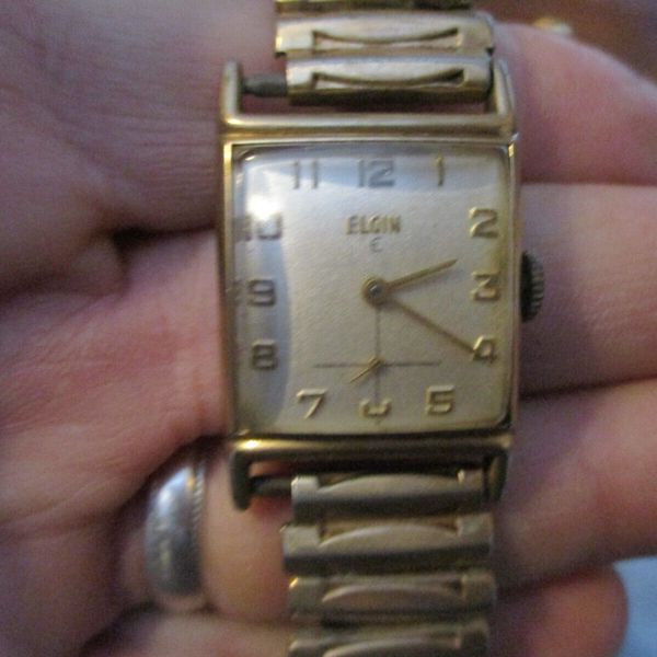 Nice Vintage !7 Jewel ELGIN 975 Square Men's Wristwatch In Working ...