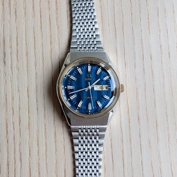 Timex Q Reissue Falcon Eye Watch TW2T80800 Blue Dial Watch ...